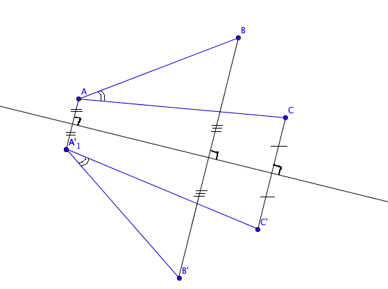 Symétriques des figures géométriques par une symétrie axiale | Symétrie ...