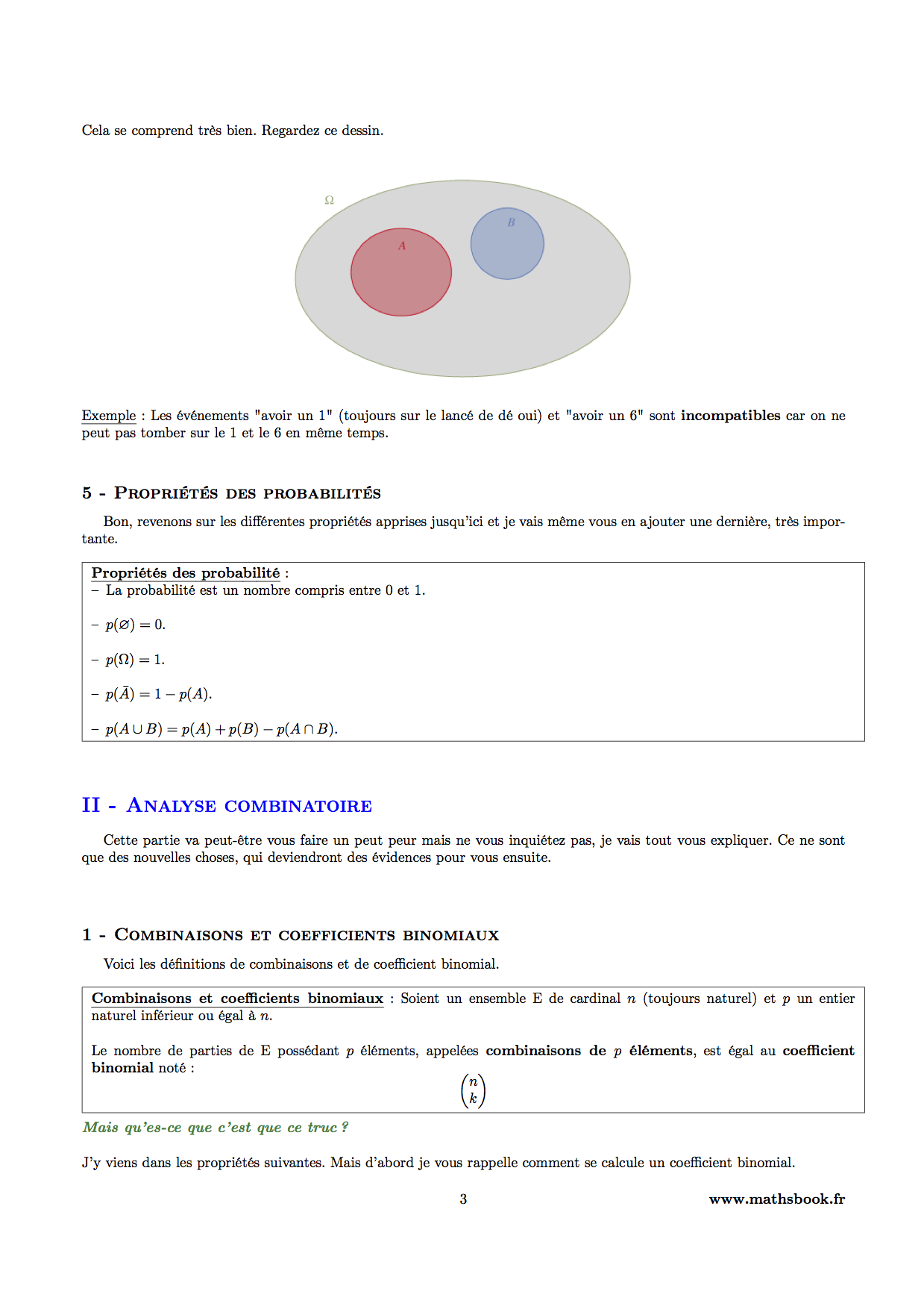 Probabilités : Cours PDF à imprimer | Maths première S Probabilités : Cours PDF à imprimer | Maths première S