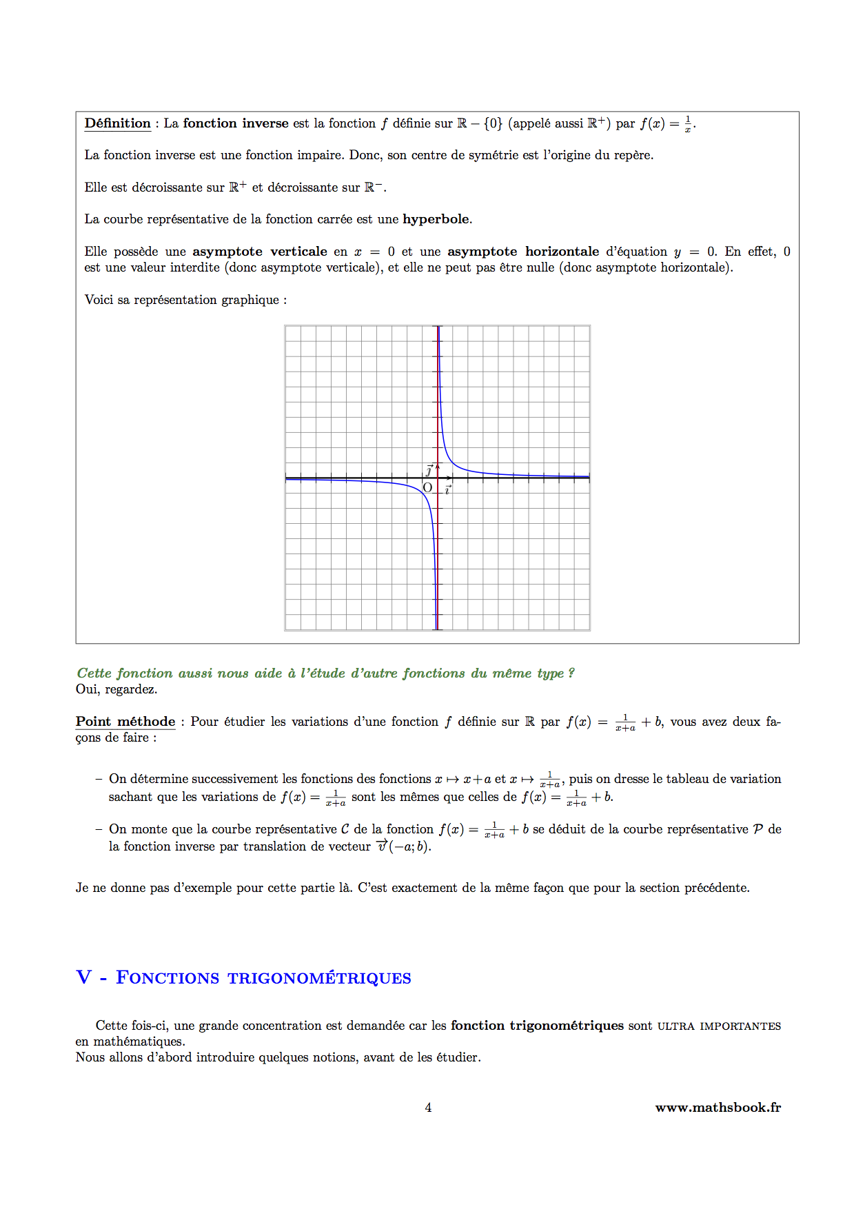 Fonctions de référence : Cours PDF à imprimer | Maths seconde Fonctions de référence : Cours PDF à imprimer | Maths seconde