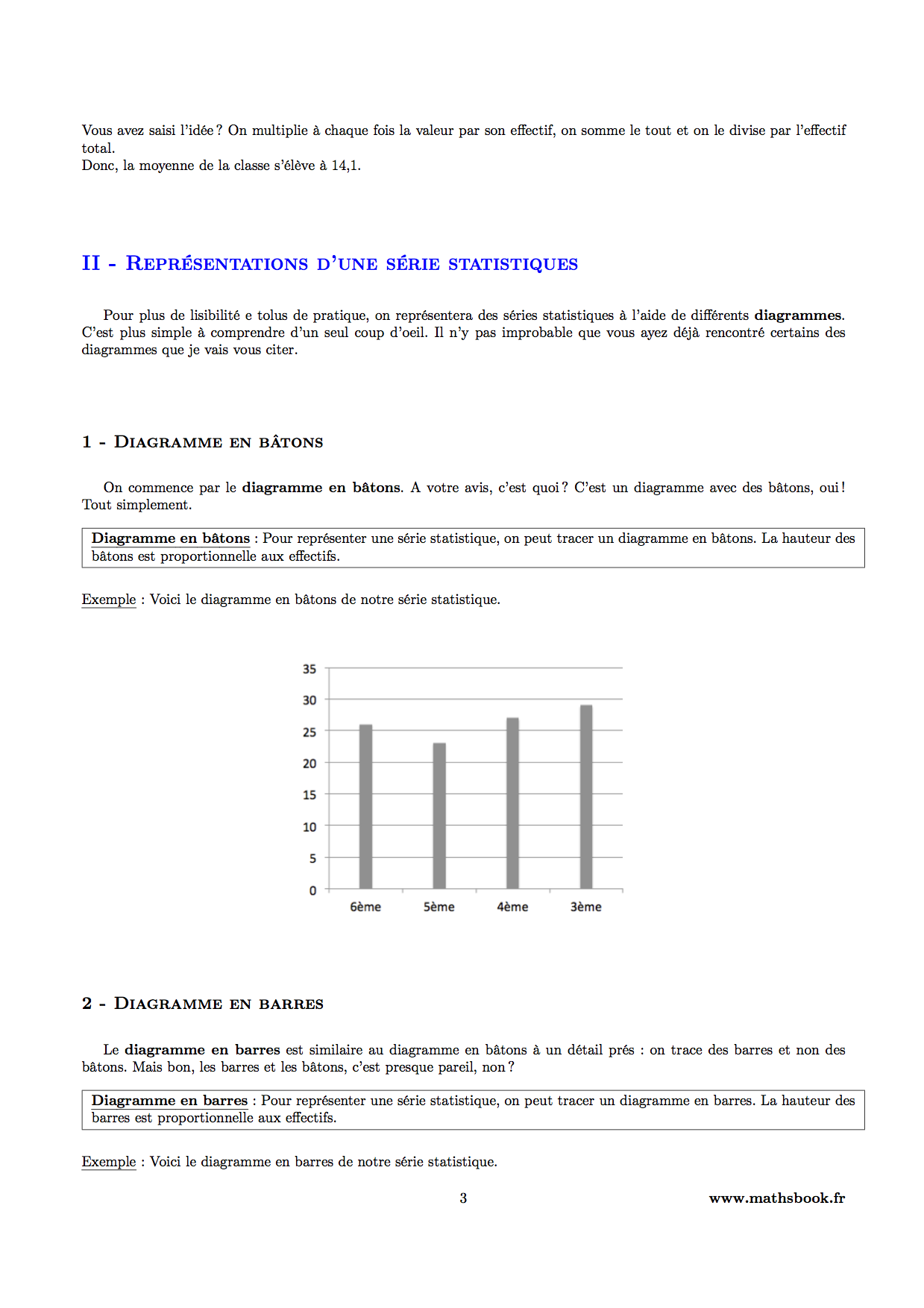 Statistiques : Cours PDF à imprimer | Maths 4ème Statistiques : Cours PDF à imprimer | Maths 4ème